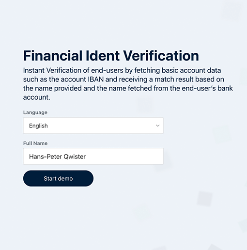 Financial Ident Verification by Qwist